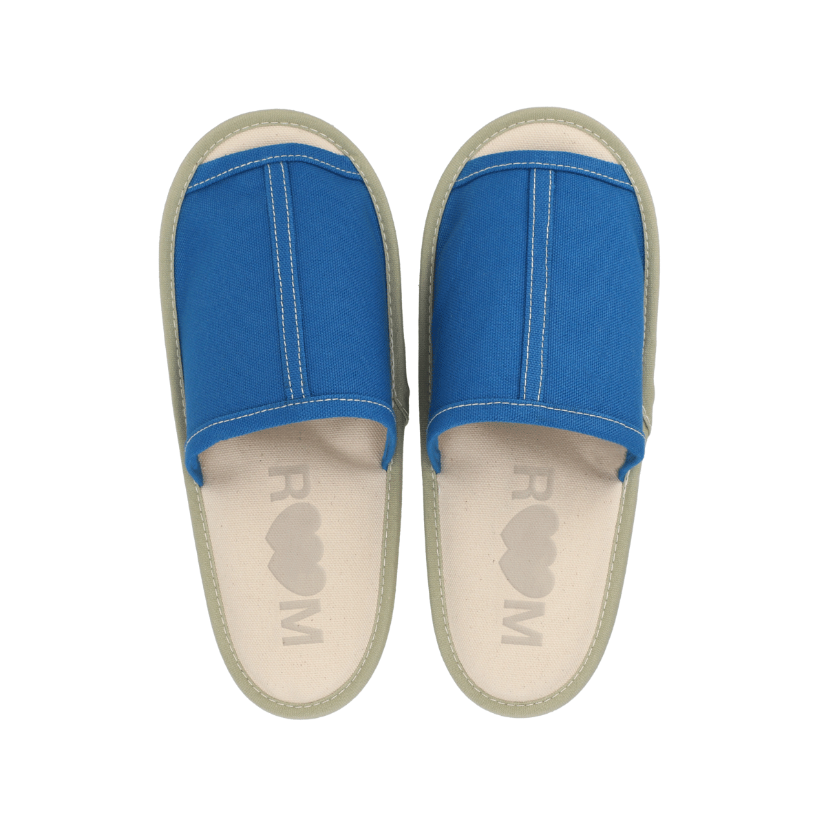 Cotton Canvas Slippers - Blue – ROOM